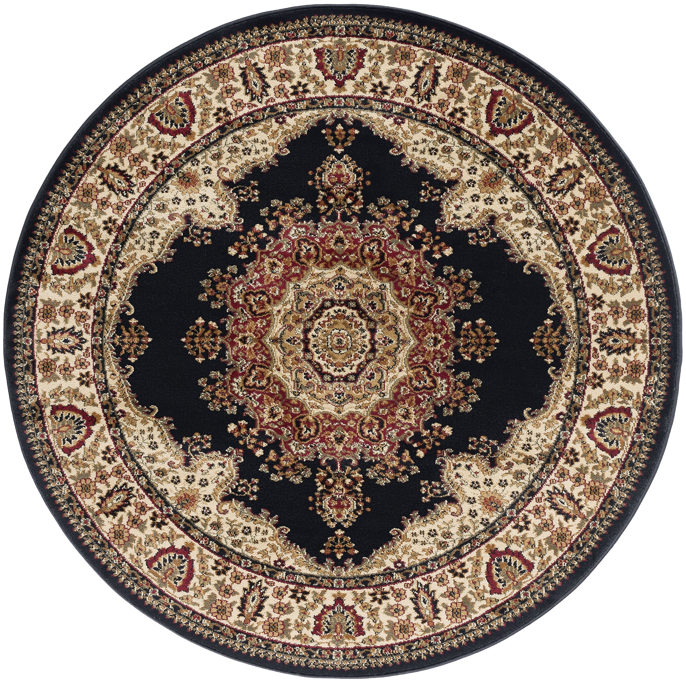 Tayse Border Area Rug SNS47-Fiona Transitional Cut Pile Indoor Polypro ...